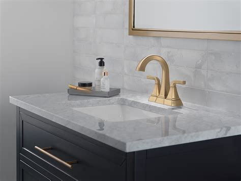 Two Handle Centerset Bathroom Faucet In Champagne Bronze 25854lf Cz