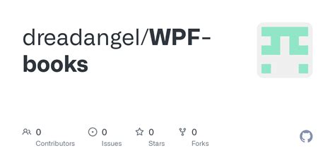 Github Dreadangelwpf Books