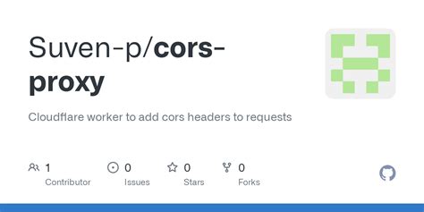 github suven p cors proxy cloudflare worker to add cors headers to