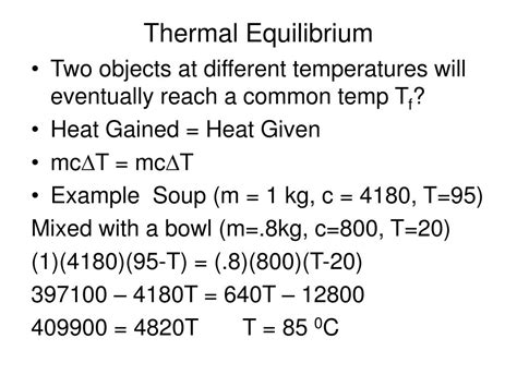 Ppt Thermal Equilibrium Powerpoint Presentation Free Download Id