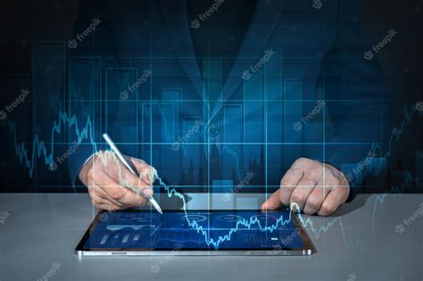 premium photo business growth businessman using tablet analyzing