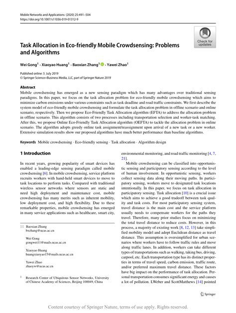 Task Allocation In Eco Friendly Mobile Crowdsensing Problems And