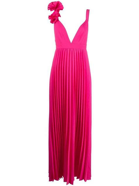 Parosh Pleated Long Dress Parosh