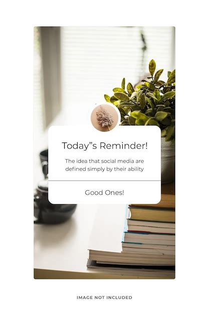 Premium Psd Reminder Notification Pop Up Mockup Template Social Media Psd