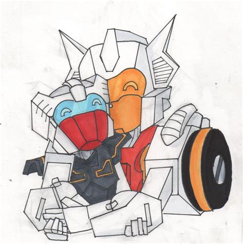 Transformers Mtmte Chromedome Rewind Couple Hug Draw Art Work Copic