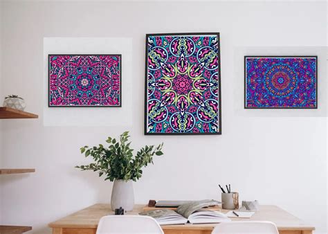 Abstract Boho Mandala Wall Art For Home Decor