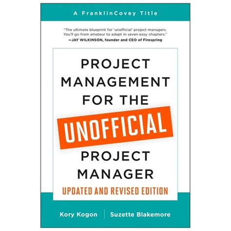 Book Project Management For The Unofficial Project Manager Franklincovey