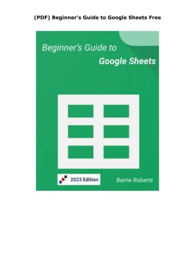 PDF Beginner S Guide To Google Sheets Free