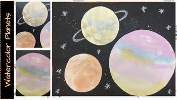 Watercolor Planets Elementary Art Lesson By Easelydrawn Tpt