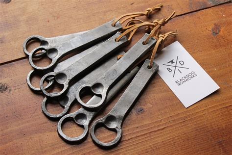Hand Forged Steel Bottle Opener Made In Maine Rustic Wedding