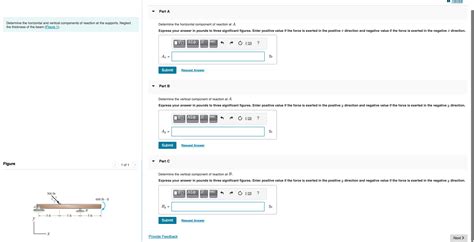 Solved Determine The Horizontal And Vertical Components Of