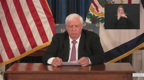 Gov Jim Justices Tuesday Coronavirus Update Youtube