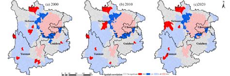 Local Spatial Autocorrelation Lisa Results Of Ler And Esv In Southwest Download Scientific