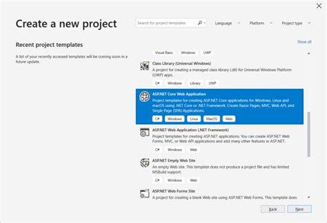 Visual Studio And NET Core