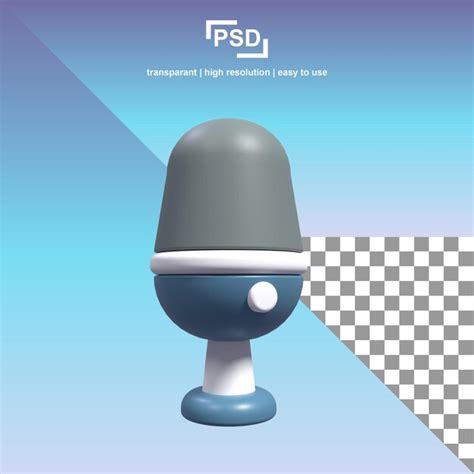 Micrófono 3d Archivo Psd Premium