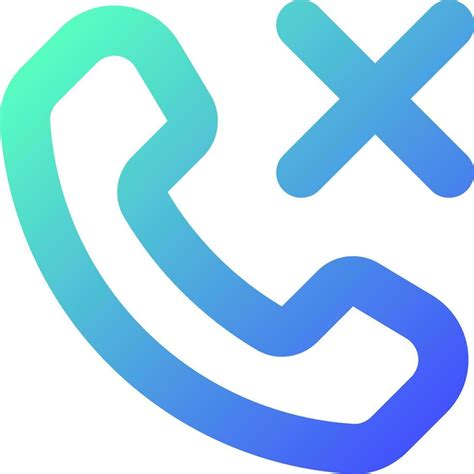 Decline Phone Call Pixel Perfect Gradient Linear Ui Icon Reject Feature Ending Conversation
