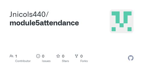Github Jnicols Module Attendance