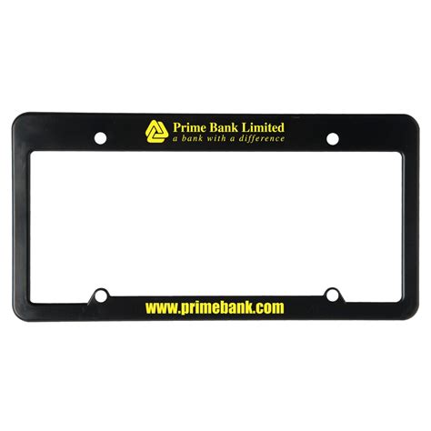 4 Hole License Plate Frame With Straight Top Pinnacle Promotions