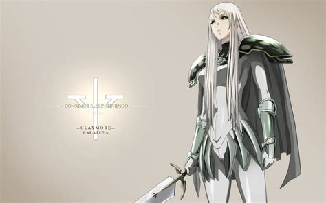 Anime Girl In Armor With White Hair