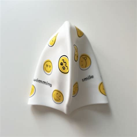 스마일 스위밍 수영모자 디자인 실리콘 수모 아이디어스