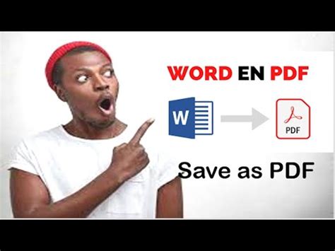 Comment Convertir Un Fichier Word En PDF Facilement YouTube