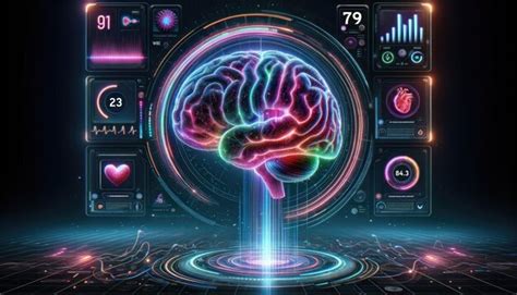 Premium Photo A Highly Detailed Futuristic Visualization Of Brain Activity Analysis With