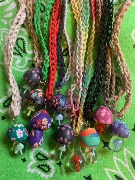 MUSHROOM HEMP NECKLACES Wholesale Custom Handmade Lot Of Etsy