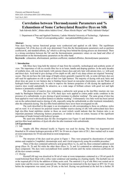 Correlation Between Thermodynamic Parameters And Pdf