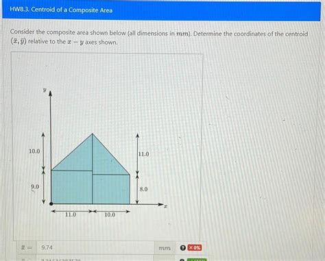 Answered Hw8 3 Centroid Of A Composite Area Consider The Composite