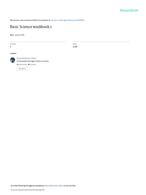 Basic Science Work Book 1 Pdf Weather Sexually Transmitted Infection