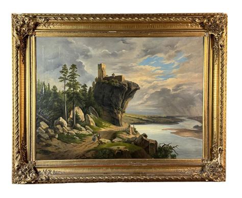 Lot Large 19th Century English Castle Subject