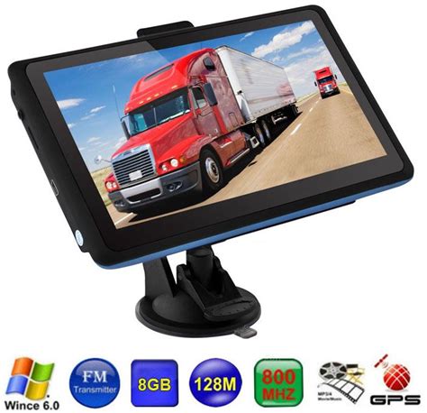 2021 HD 7 Inch Car GPS Navigation FM Transmitter Truck Navigator Fast