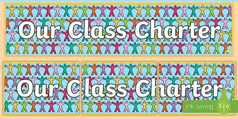 Our Class Charter Display Banner Teacher Made Twinkl