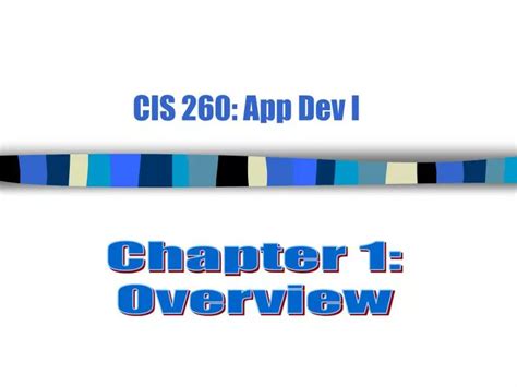 Ppt Cis 260 App Dev I Powerpoint Presentation Free Download Id3974494
