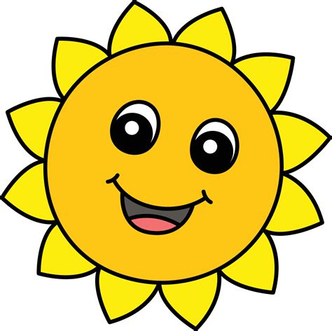 Spring Sun Cartoon Colored Clipart Illustration 20088476 Vector Art At