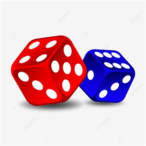 흰색 점이 있는 빨강 및 파랑 색상의 큐브 주사위 2개 벡터 주사위 큐브 주사위 흰 점들 Png 일러스트 및 벡터 에 대한 무료 다운로드 Pngtree