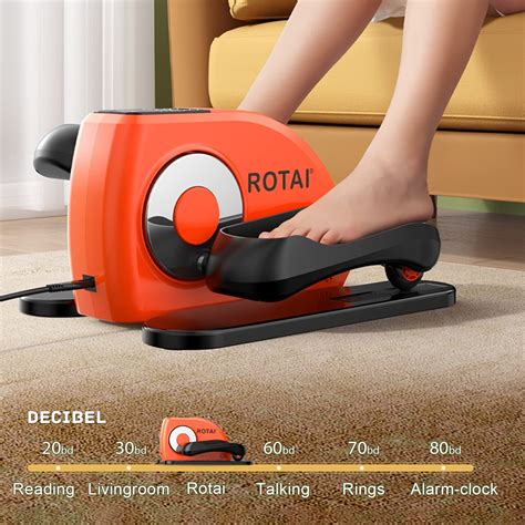 Rotai Under Desk Elliptical Machine Electric Seated Leg Foot Pedal Exerciser Bike Portable