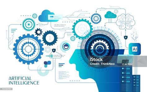 Ai 인공 지능 아이 디지털 두뇌 로봇 공학 개념 자동화에 대한 스톡 벡터 아트 및 기타 이미지 자동화 인공지능 제조 Istock