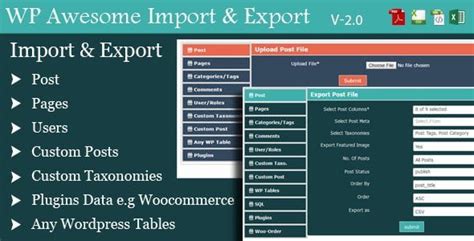 Wordpress Awesome Import And Export Plugin 411