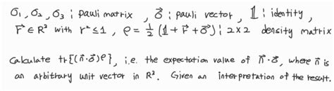 Solved 01 02 03 I Pauli Matrix Pauli Vector 1