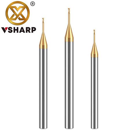 HRC55 Long Neck Micro 2 Flutes Flat End Mill Deep Groove Square Tungsten Carbide Steel Milling