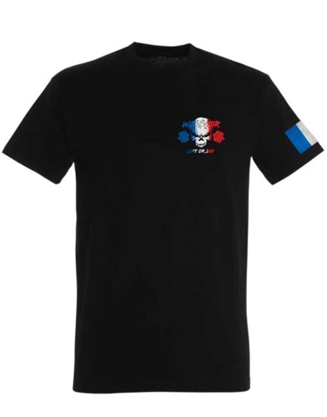 Bodybuilding France T Shirt Warrior Gear T Shirt Blue White Red