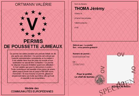 Permis De Poussette Jumeaux