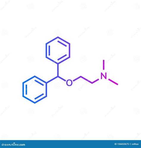 Diphenhydramine Molecular Structure 3d Model Molecule Benadryl