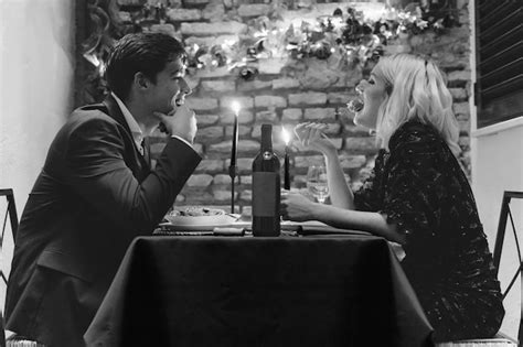Free Photo Couple Having Dinner On Valentines Day