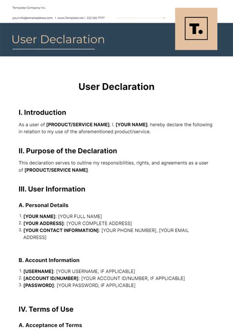 Page 3 Free Declaration Templates To Edit Online