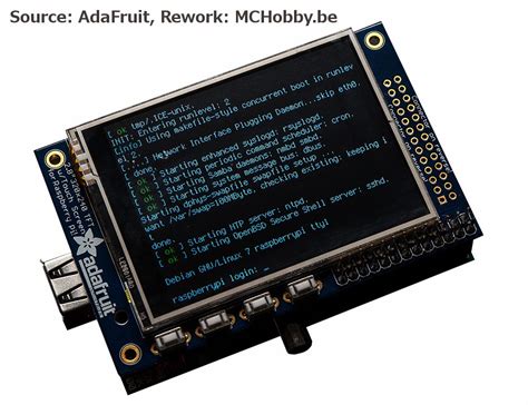 piTFT Shield TFT écran tactile pour Raspberry Pi MCHobby Le Blog