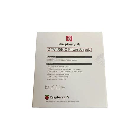 Official Raspberry Pi 5 Power Supply 27w 3a Us Uk Eu Aus Usb C