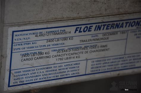 1998 Floe Pro 100 Plus 12 Aluminum Snowmobile Trailer Transportation
