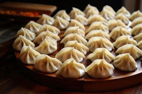 Premium Ai Image Folded Dim Sum Dumplings Before Being Cooked